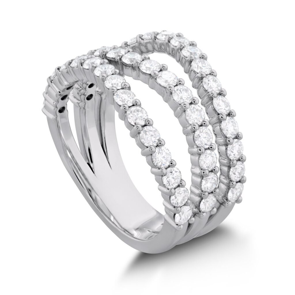 Atlantico Triple Diamond Wave Ring - Noble Jewelers Aruba